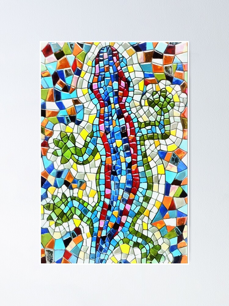 "Lizard Gaudi Barselona mosaic" Poster for Sale by Shevi | Redbubble