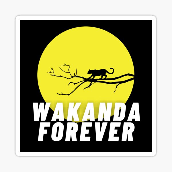 "Wakanda Forever Black Panther" Sticker for Sale by Utopian-Styles ...