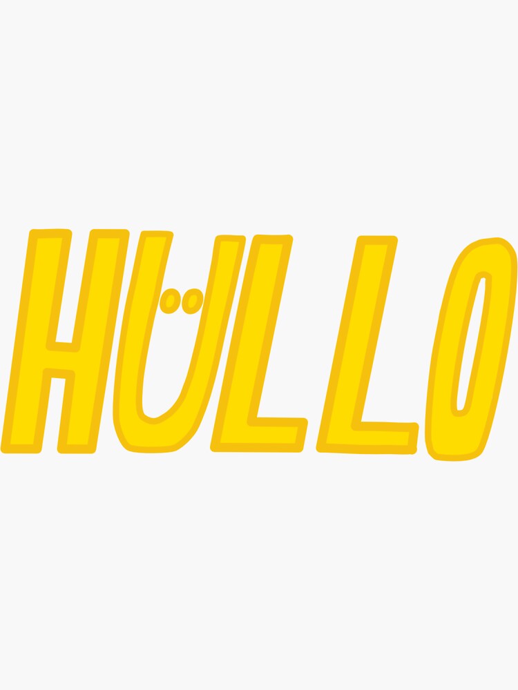 "Hullo " Sticker for Sale by StormyLisbeth12 | Redbubble