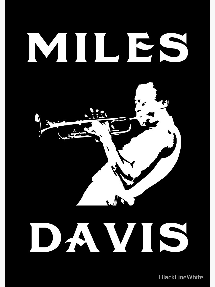 "Tribute to Miles Davis" Sticker for Sale by BlackLineWhite | Redbubble