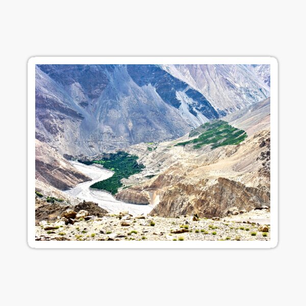"River Himalaya Mountains Himalayan Landscape, Himalayas" Sticker by ...