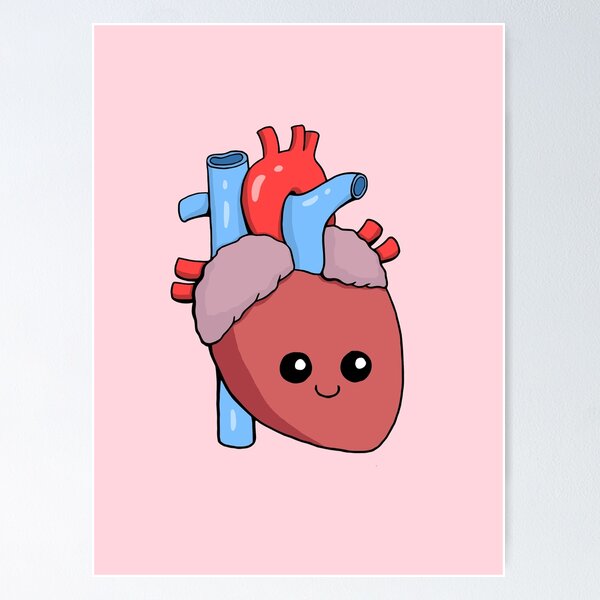 "Cute Happy Heart" Poster by cutescience | Redbubble