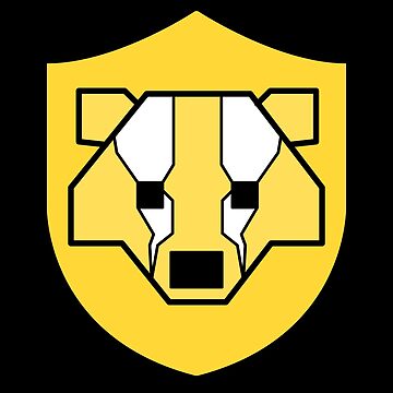 "Geometric Huffle Badger Emblem" Sticker for Sale by jimresuelo | Redbubble