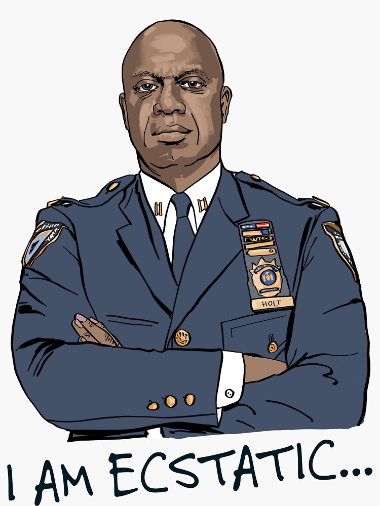 "Captain Holt Brooklyn Nine Nine 99" Sticker by beebaakid | Redbubble