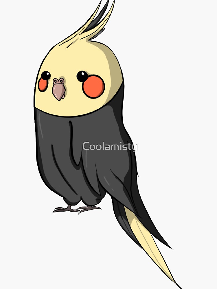 "Fat cockatiel" Sticker for Sale by Coolamisty | Redbubble