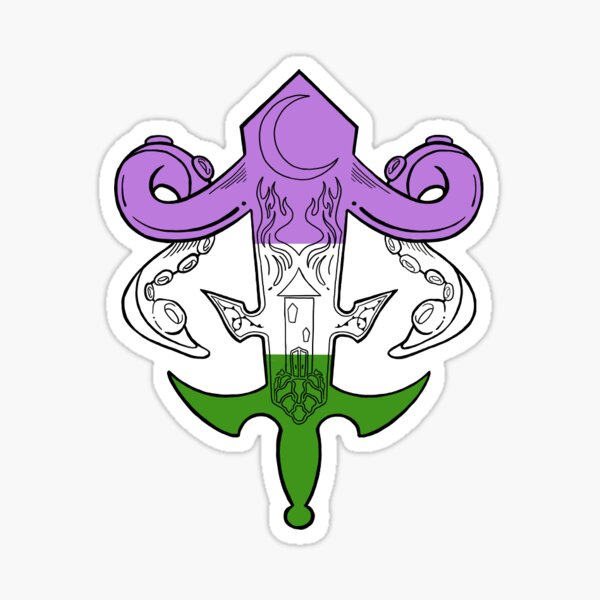 "Pride Remus Logo (Genderqueer)" Sticker by Togamers | Redbubble