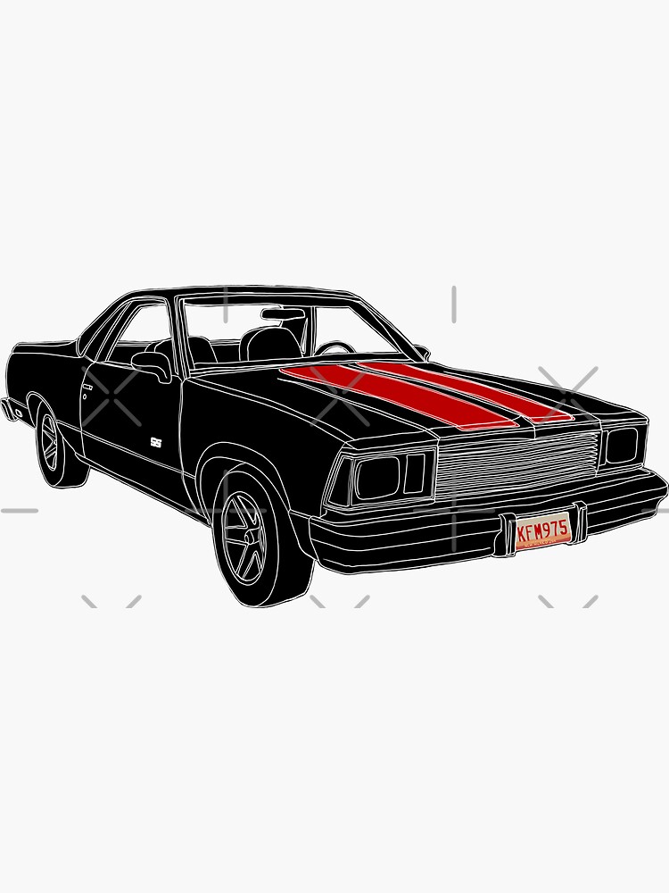 "El Camino 1985 license plate 1" Sticker for Sale by shtem | Redbubble