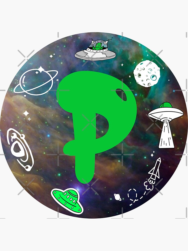 "Letter P Galaxy Outer Space Alien style" Sticker for Sale by ...