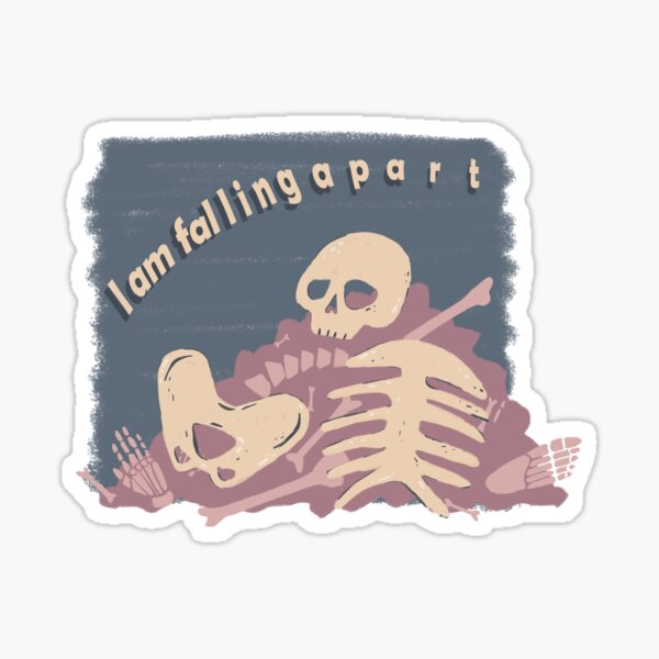 "Anxious skeleton" Sticker by kim-2003 | Redbubble