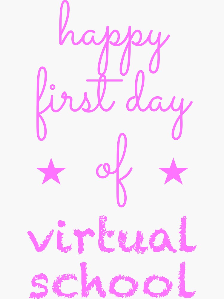 Pegatina «Feliz primer día de escuela virtual» de AwesomeProject ...