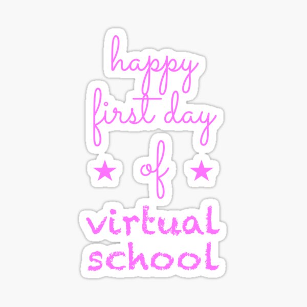Pegatina «Feliz primer día de escuela virtual» de AwesomeProject ...