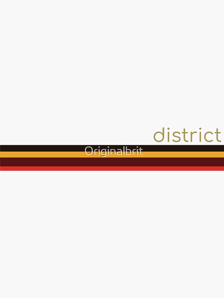 "District Line Moquette Colours Retro Stripe Band" Sticker for Sale by ...