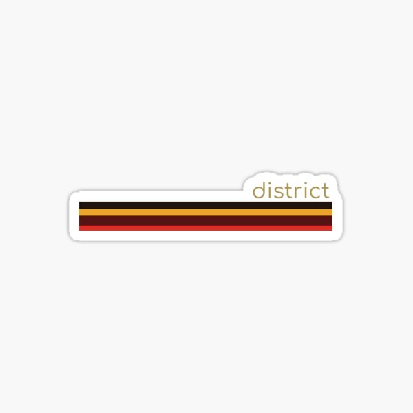 "District Line Moquette Colours Retro Stripe Band" Sticker for Sale by ...