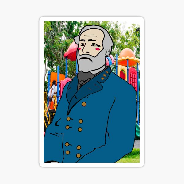 "Robert E Lee (obviously)" Sticker for Sale by linkdabee | Redbubble