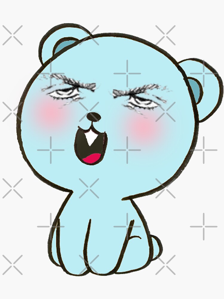 "Blue bear" Sticker by Vikoko | Redbubble
