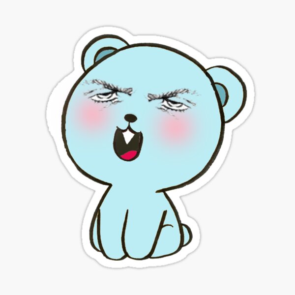 "Blue bear" Sticker by Vikoko | Redbubble