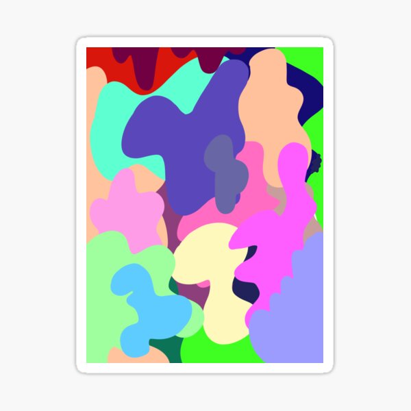 "Colorful Blobs" Sticker for Sale by Cbusch | Redbubble