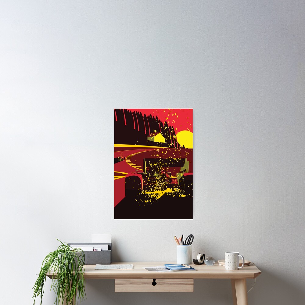 "Sunset F1 Racing Spa Francorchamps" Poster by orinemaster | Redbubble