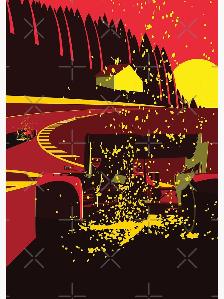 "Sunset F1 Racing Spa Francorchamps" Poster by orinemaster | Redbubble