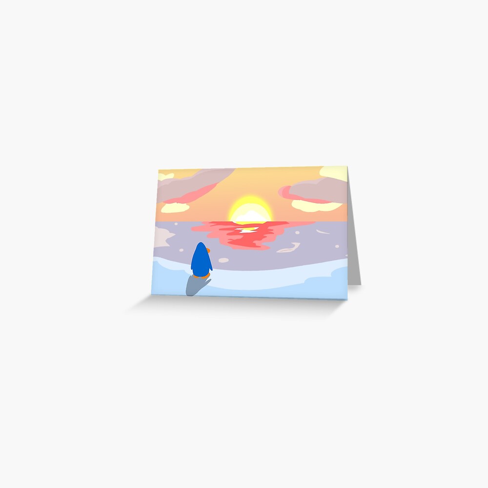 "Club Penguin - Sunset Painting" Art Board Print by Wydrop | Redbubble