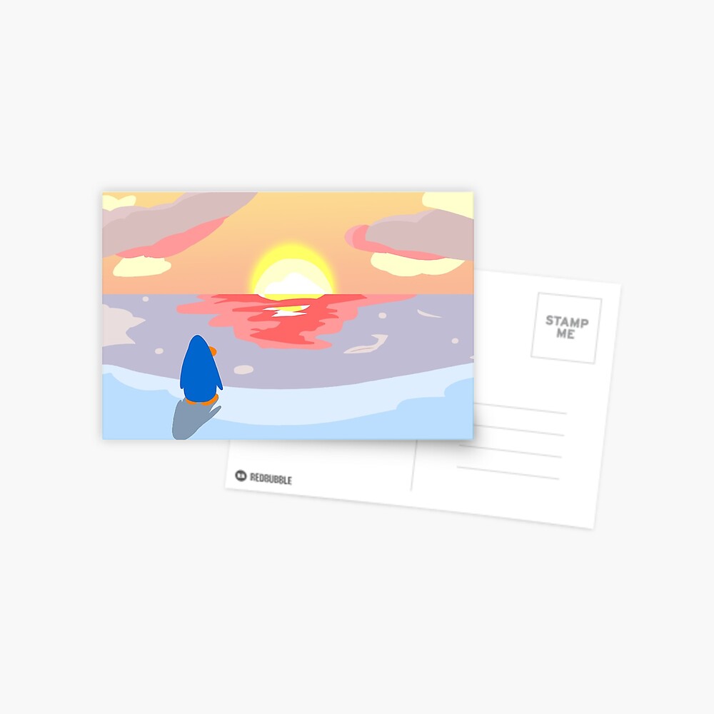 "Club Penguin - Sunset Painting" Art Board Print by Wydrop | Redbubble