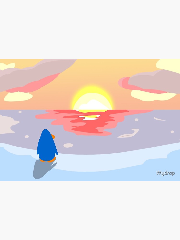 "Club Penguin - Sunset Painting" Art Board Print by Wydrop | Redbubble