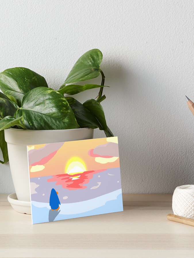 "Club Penguin - Sunset Painting" Art Board Print by Wydrop | Redbubble