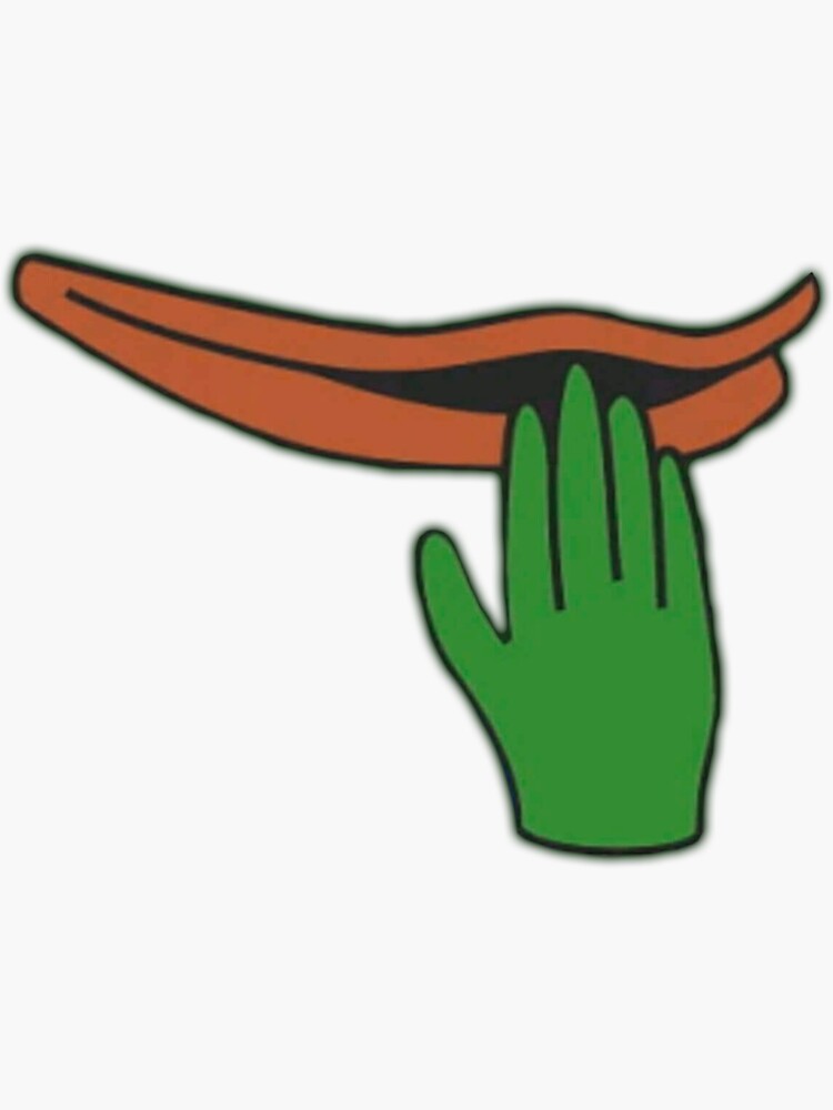 Pegatina «Pepe the Frog sonriendo con mano presumida meme gracioso» de ...