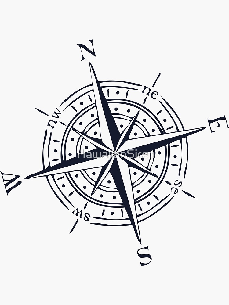 "Compass" Sticker for Sale by HawaiianSiren | Redbubble
