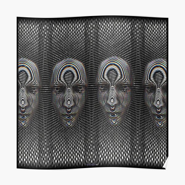 "3D Stereogram Facial" Poster for Sale by PatternNerd | Redbubble