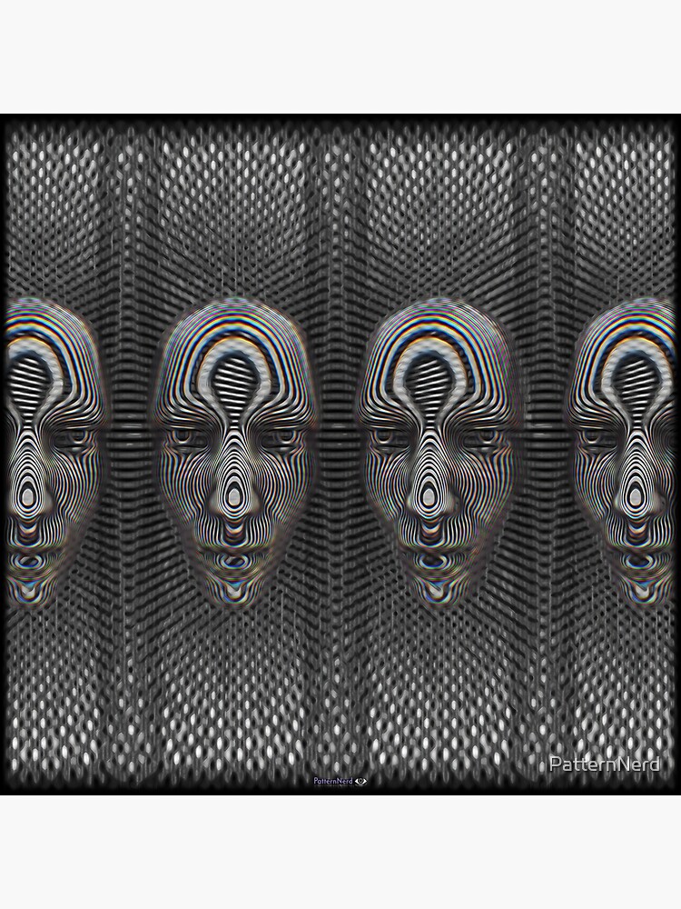 "3D Stereogram Facial" Sticker for Sale by PatternNerd | Redbubble