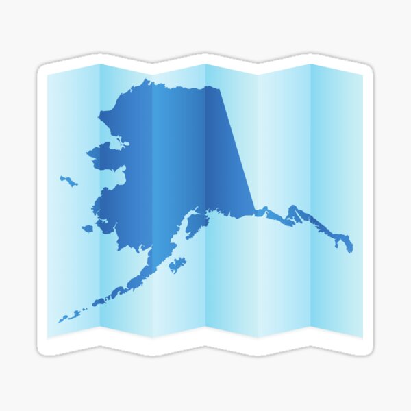"Map of Alaska" Sticker by CatherinesStore | Redbubble