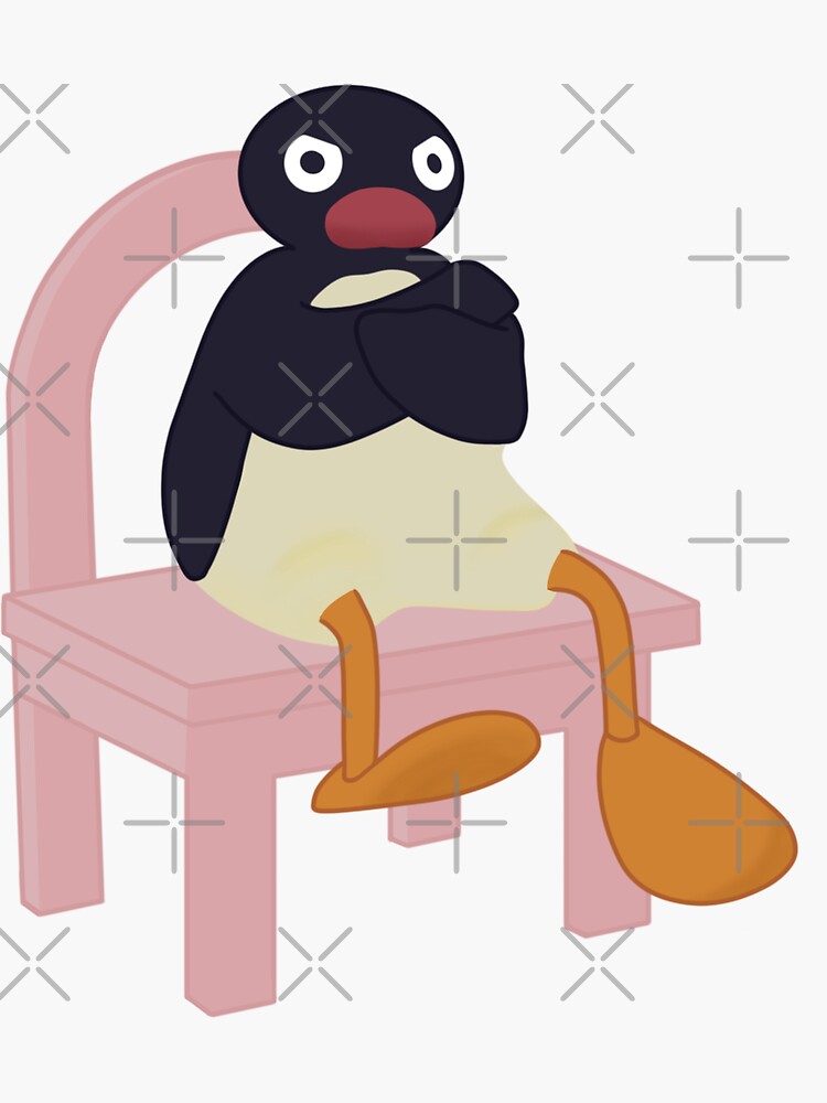 "grumpy pingu" Sticker for Sale by AJM03 | Redbubble
