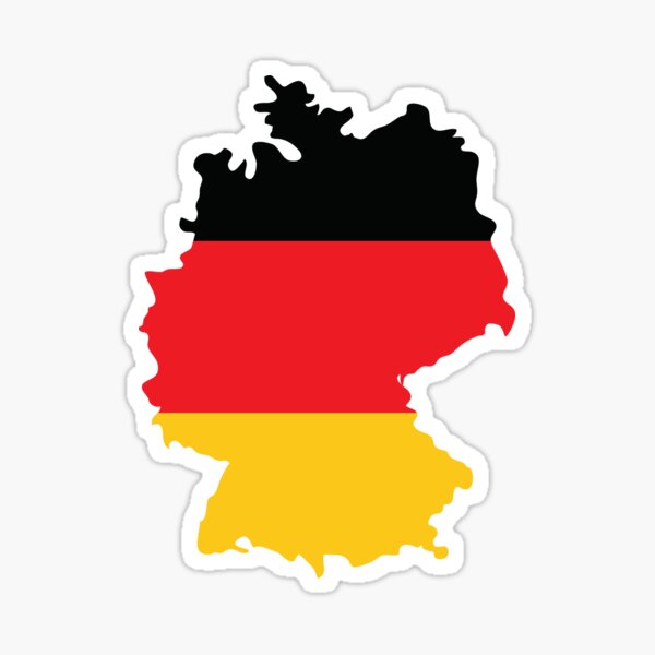 "Germany Map with Flag" Sticker for Sale by MyIdentityShop | Redbubble
