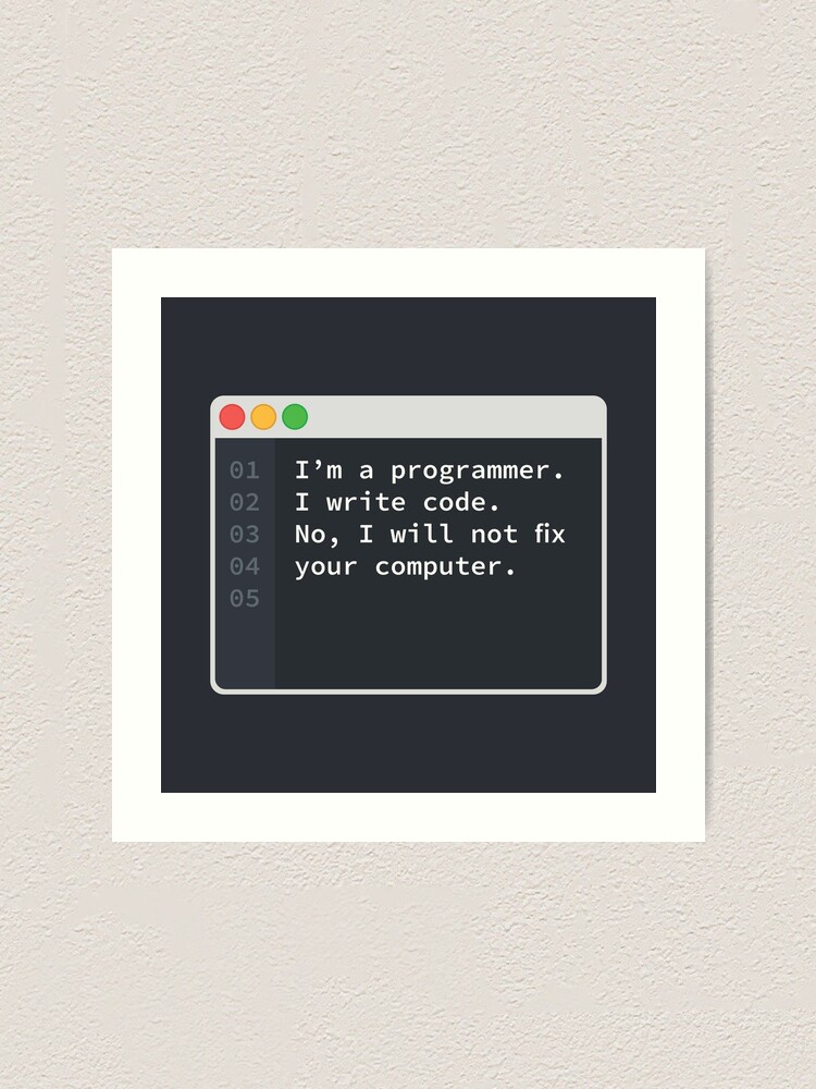 "I Am A Programmer" Art Print by codewearIO | Redbubble