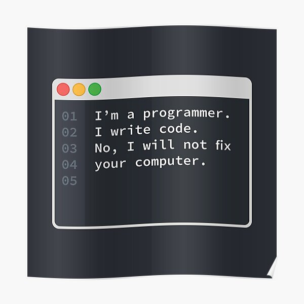 "I Am A Programmer" Poster for Sale by codewearIO | Redbubble