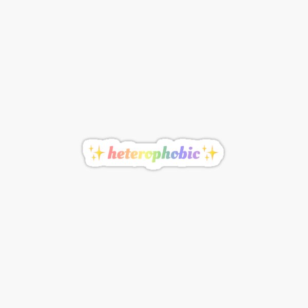 "Heterophobic Rainbow" Sticker for Sale by shortroyal | Redbubble