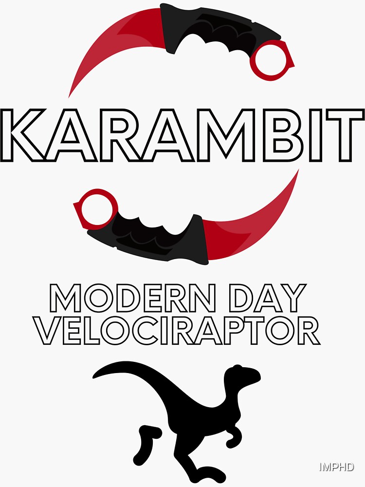 "Modern day velociraptor karambit" Sticker for Sale by IMPHD | Redbubble