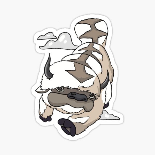 "Avatar Appa Digital Art" Sticker by cissabug | Redbubble