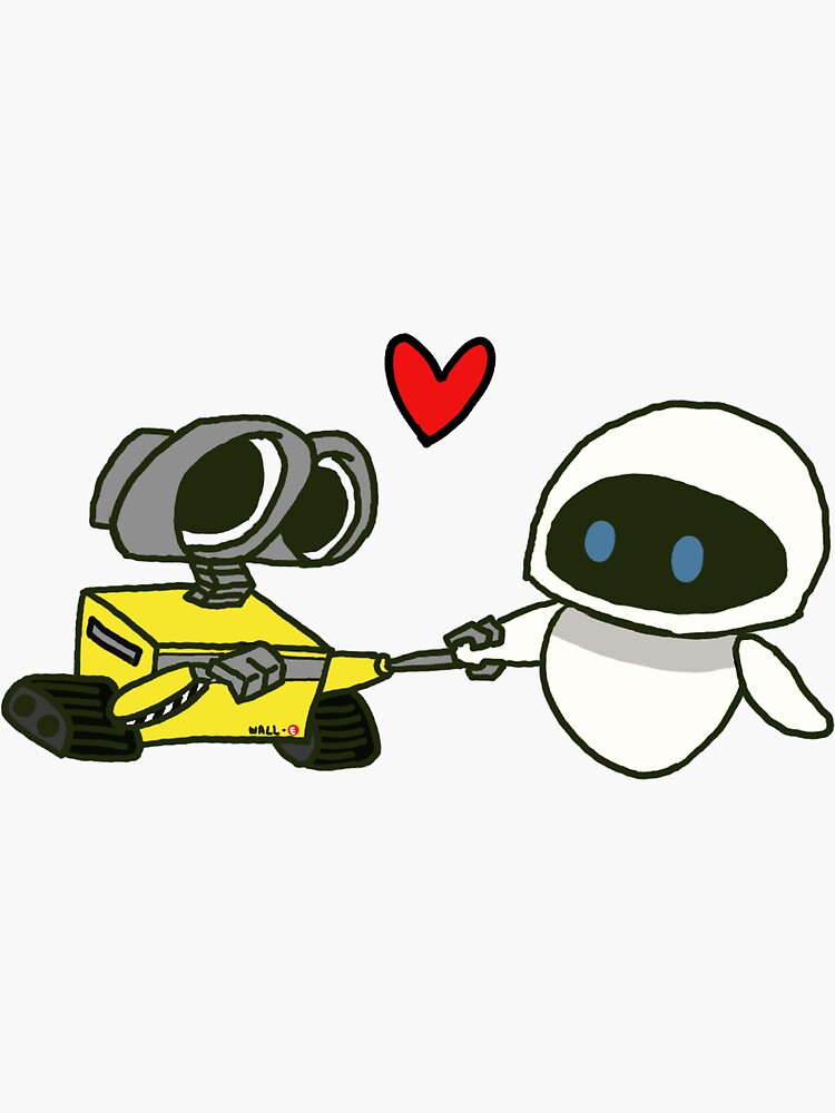 "Wall-e and Eve!" Sticker by justmarifan | Redbubble