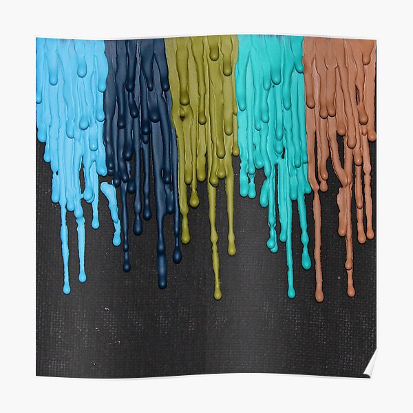 "Earth Tones Melted Crayon Drips" Poster for Sale by anxiousdino ...