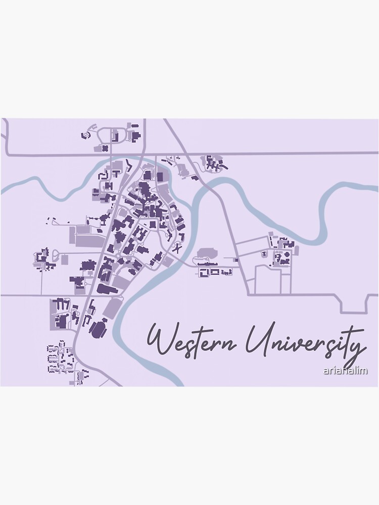 "Western University campus map" Sticker for Sale by arianalim | Redbubble
