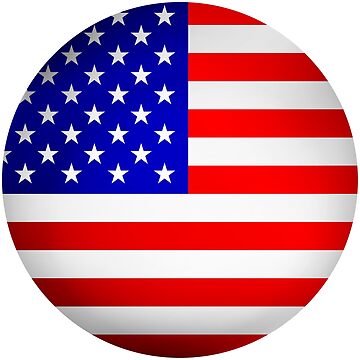 "Round USA flag sign" Sticker for Sale by Smaragdas | Redbubble