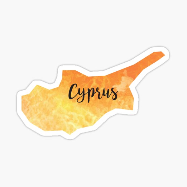 "Cyprus Map - Watercolor" Sticker by MyIdentityShop | Redbubble