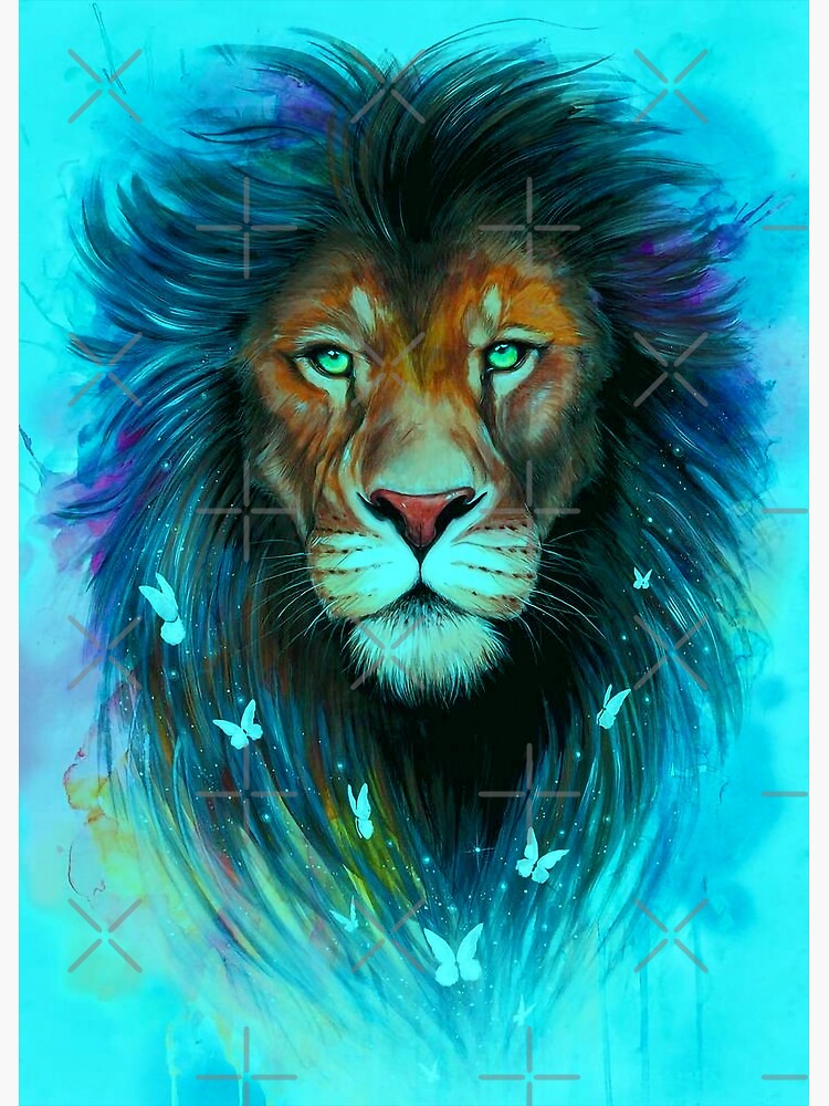 "Colorful Lion Butterfly Art" Poster for Sale by Desire-inspire | Redbubble