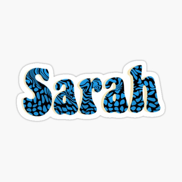 "Custom Design Name (Sarah) blue dots " Sticker by Mywaytothehigh ...