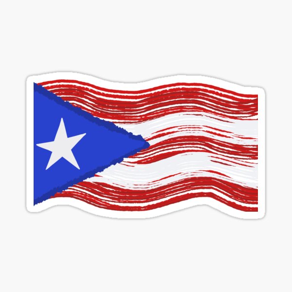 "Puerto Rican Flag" Sticker by Lunarlyrose | Redbubble