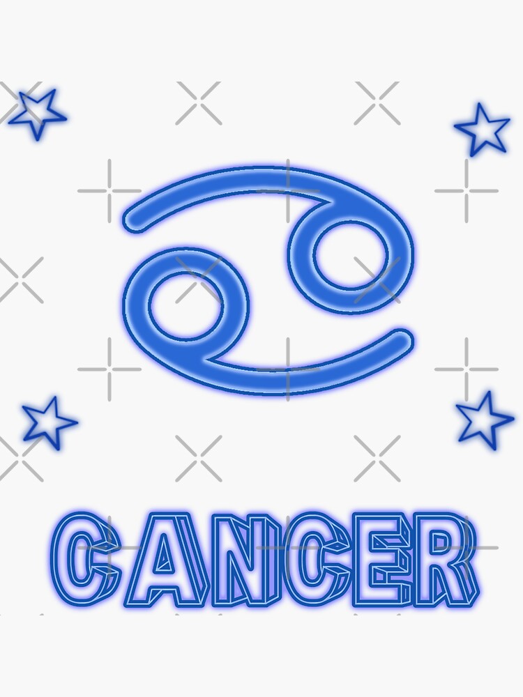 "neon blue cancer sticker pack" Sticker for Sale by hopecreations ...
