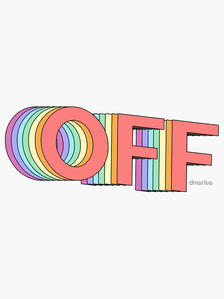 "OFF" Sticker for Sale by dmariaa | Redbubble