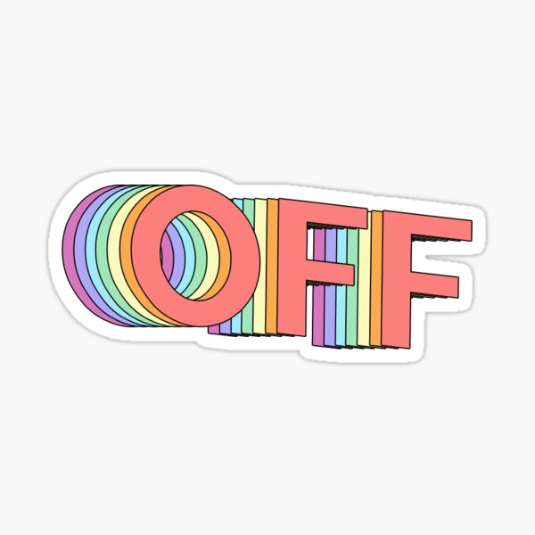 "OFF" Sticker for Sale by dmariaa | Redbubble